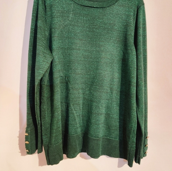 Kim Rogers | Sweaters | Kim Rogers Pullover Sweater Green Large Scallop ...